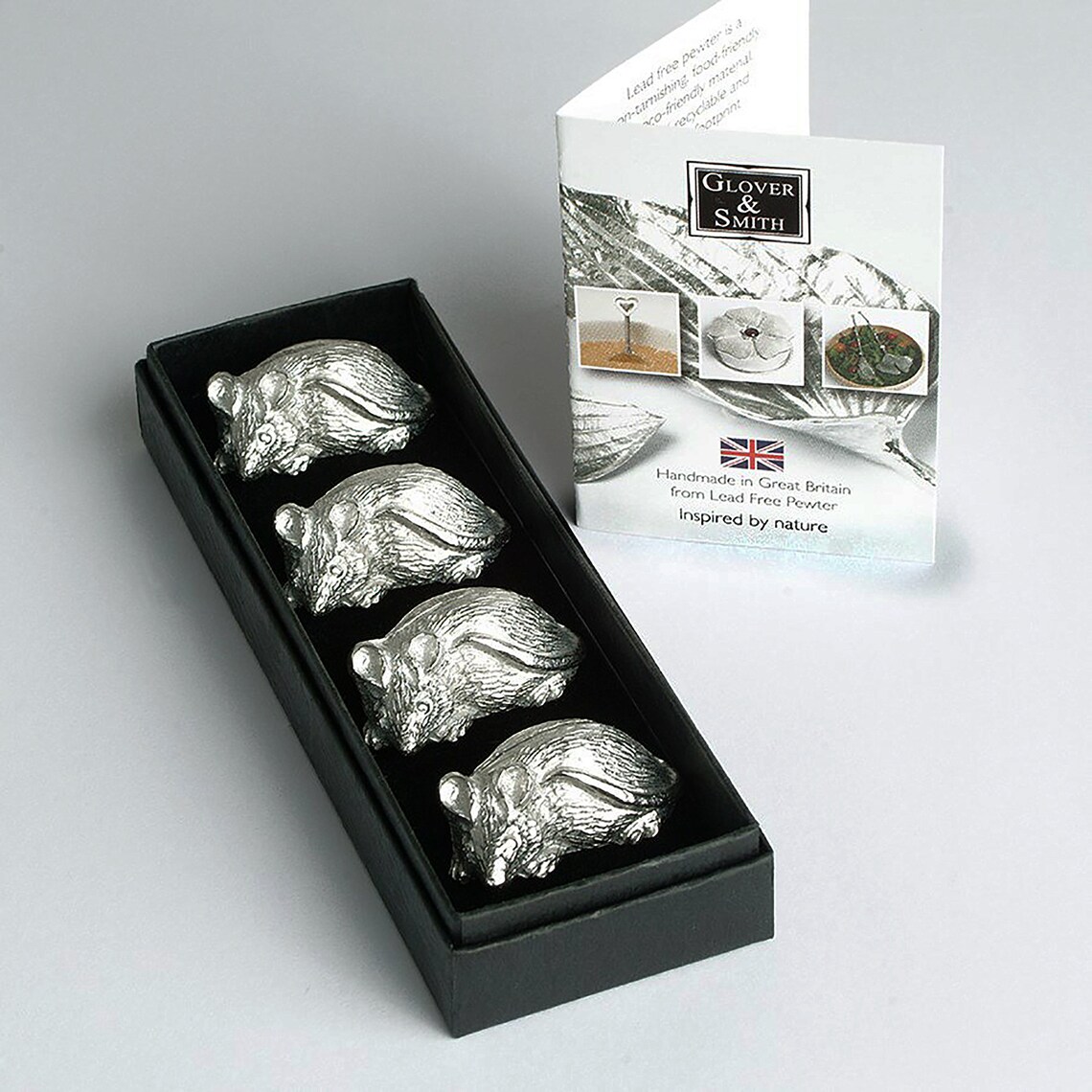 Mouse Cheese Markers, Pewter Mouse Card Holders - Etsy
