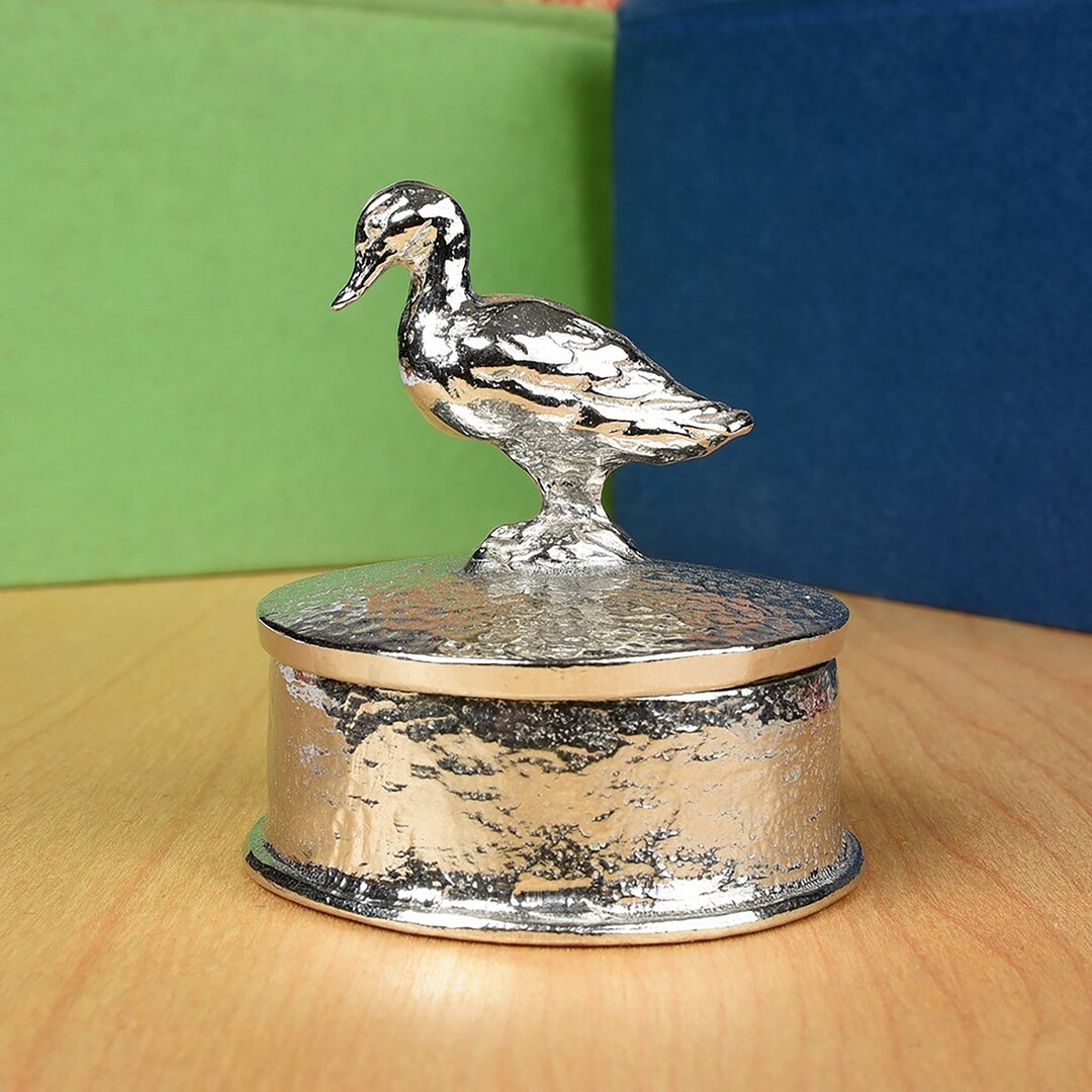 Duck Personalized Pewter Trinket Box - Duck Gifts Engraved With Your ...