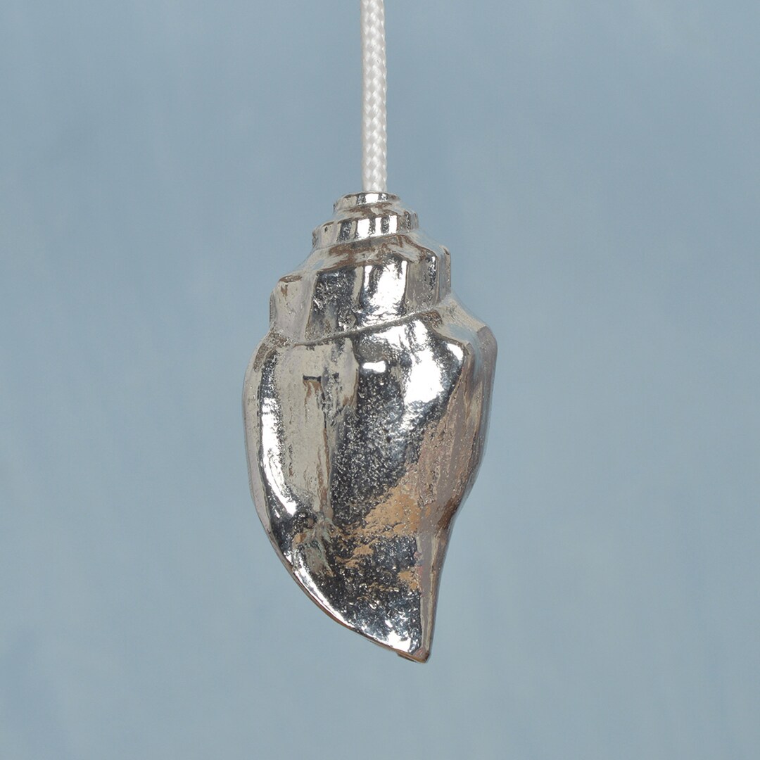 Pewter Seashell Light Pull: Handmade Bathroom Cord - Etsy