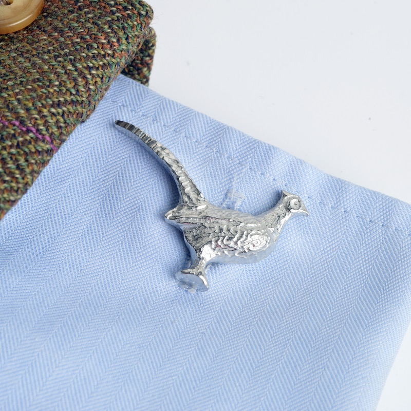 Pheasant Pewter Cufflinks - Etsy