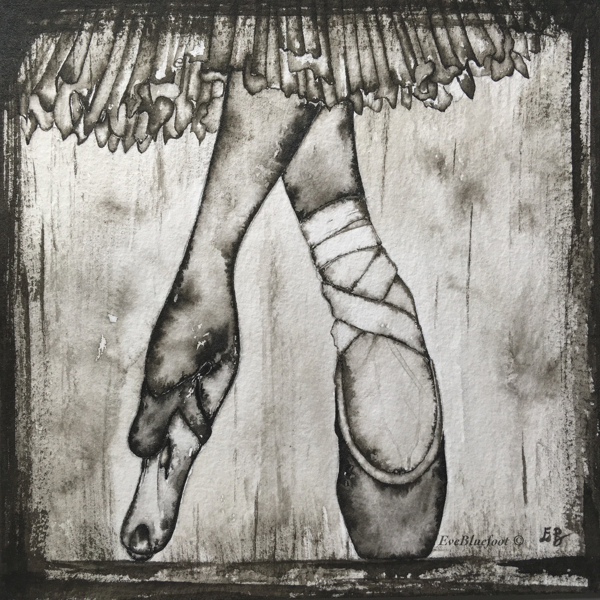 Ballet Dancer Feet Drawing