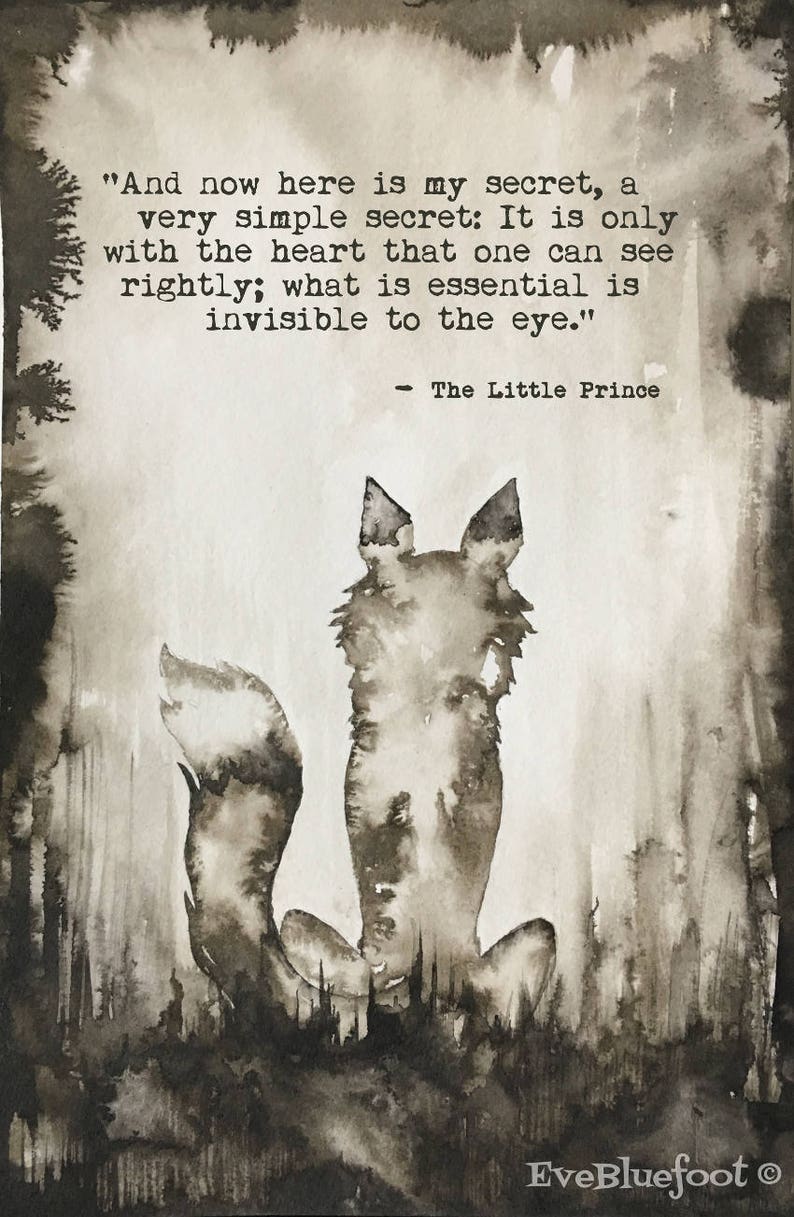 Little Prince Fox Illistration, Little Prince Fox, Gloomy Art, Children ...