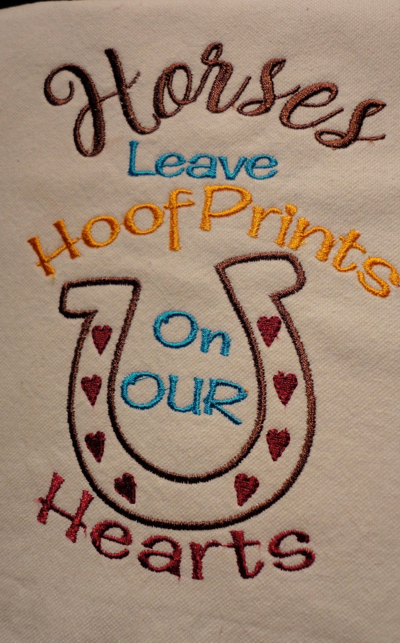 Horses Leave Hoof Prints on Our Hearts Digital Embroidery File - Etsy