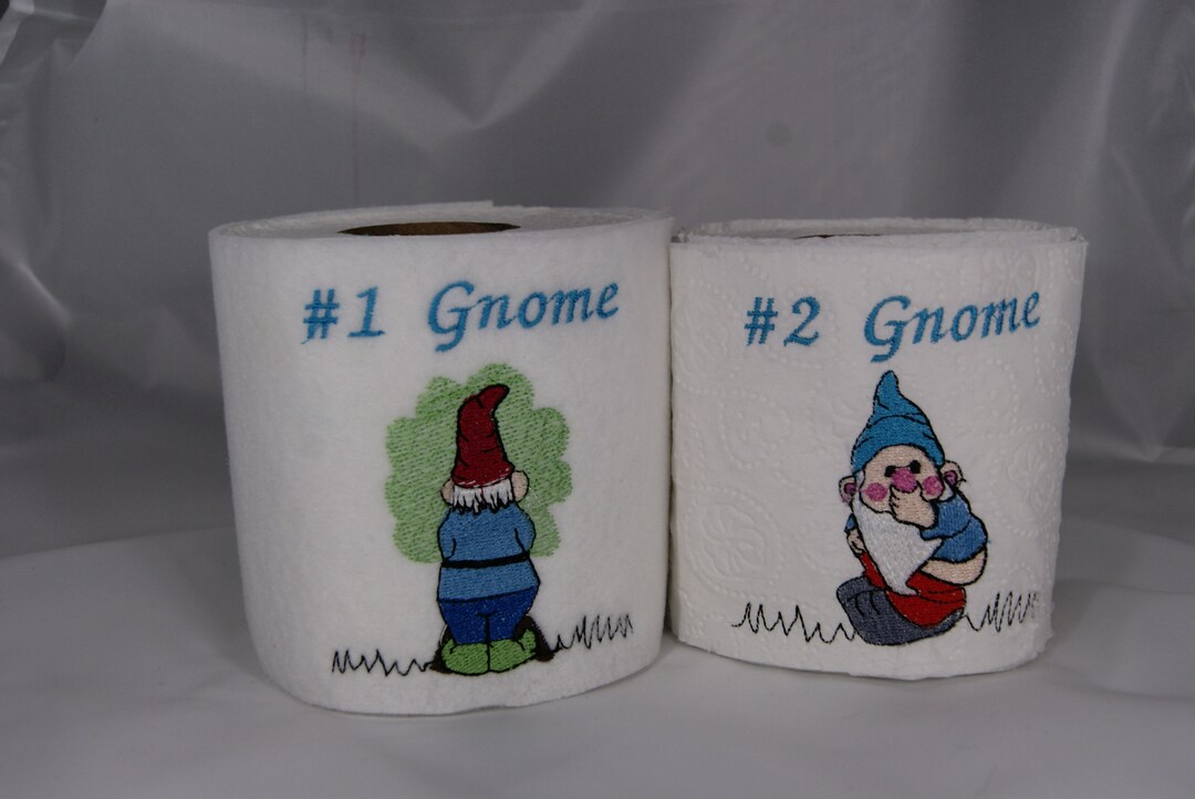 Gnome Toilet Paper Embroidery Design Digital Design 4x4 #1, #2, Tree ...