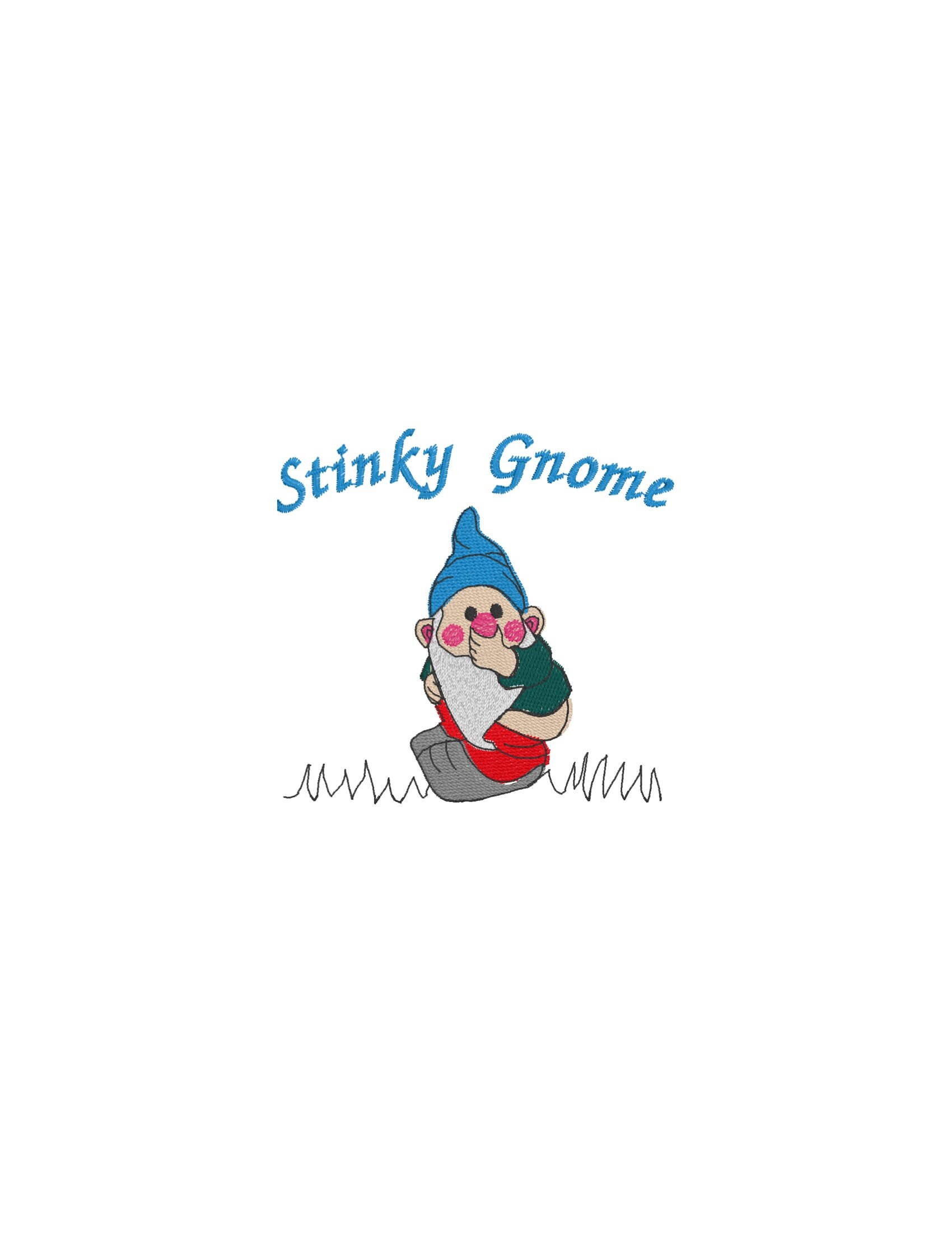 Gnome Toilet Paper Embroidery Design Digital Design 4x4 #1, #2, Tree ...