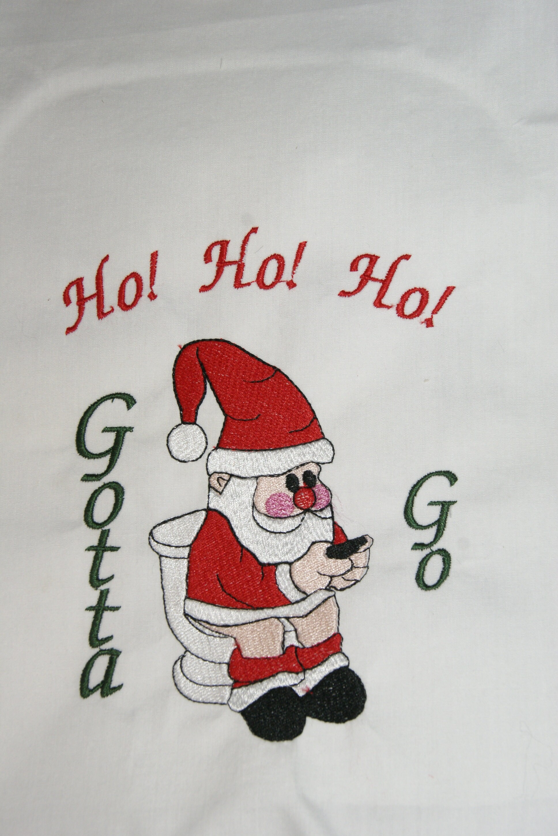 Toilet Paper Design Santa Clause Sitting on Toilet HO HO HO Gotta Go ...