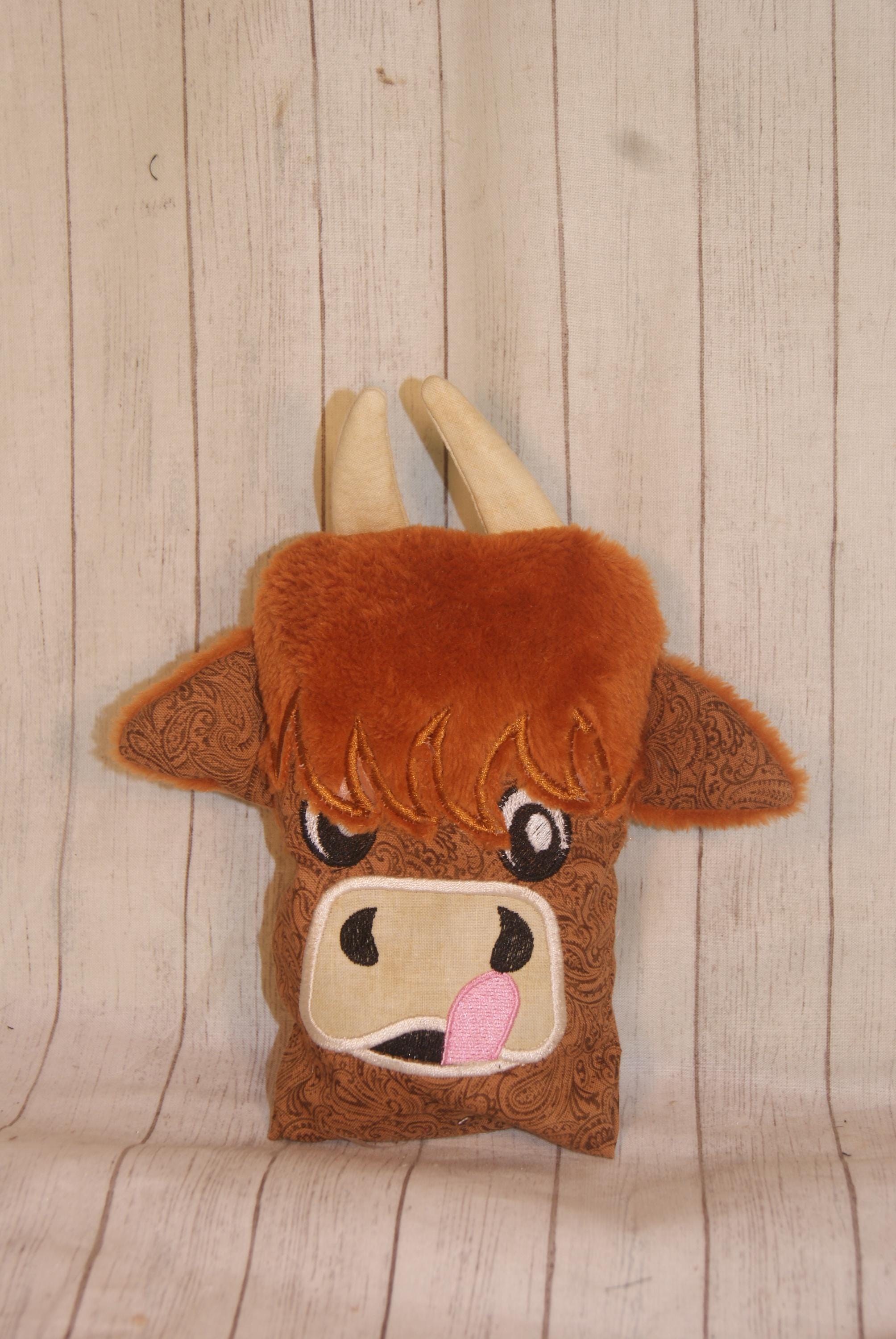 Highland Cow Rice Bag IN THE HOOP 5x7 Only Bean Bag Cover or Softies ...