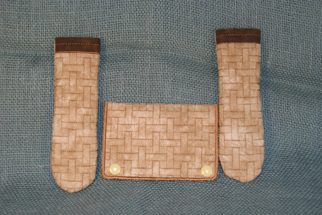 Set Basket Weave Quilted Pattern Design Skillet Pan Cover and Towel ...