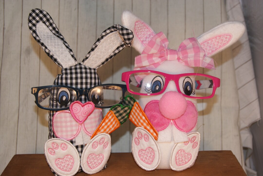 Bunny Rabbit Glasses Holder Sunglasses Stuffie Plush 5x7 Machine ...