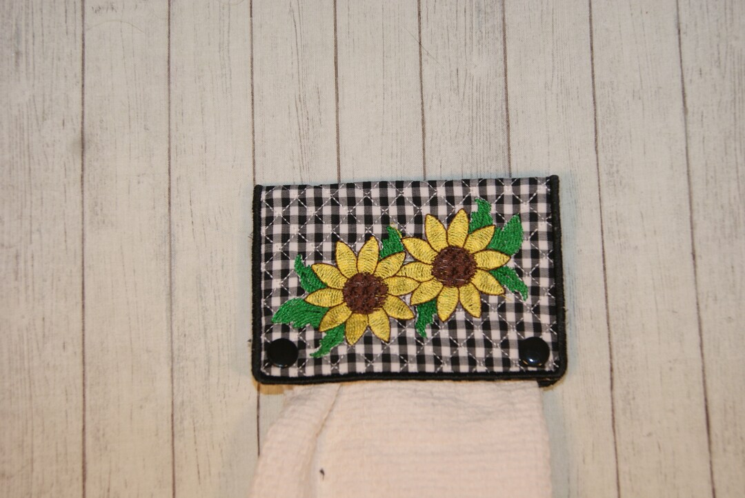 Sunflowers Towel Holder Topper Machine Embroidery Digital Design 5x7 - Etsy