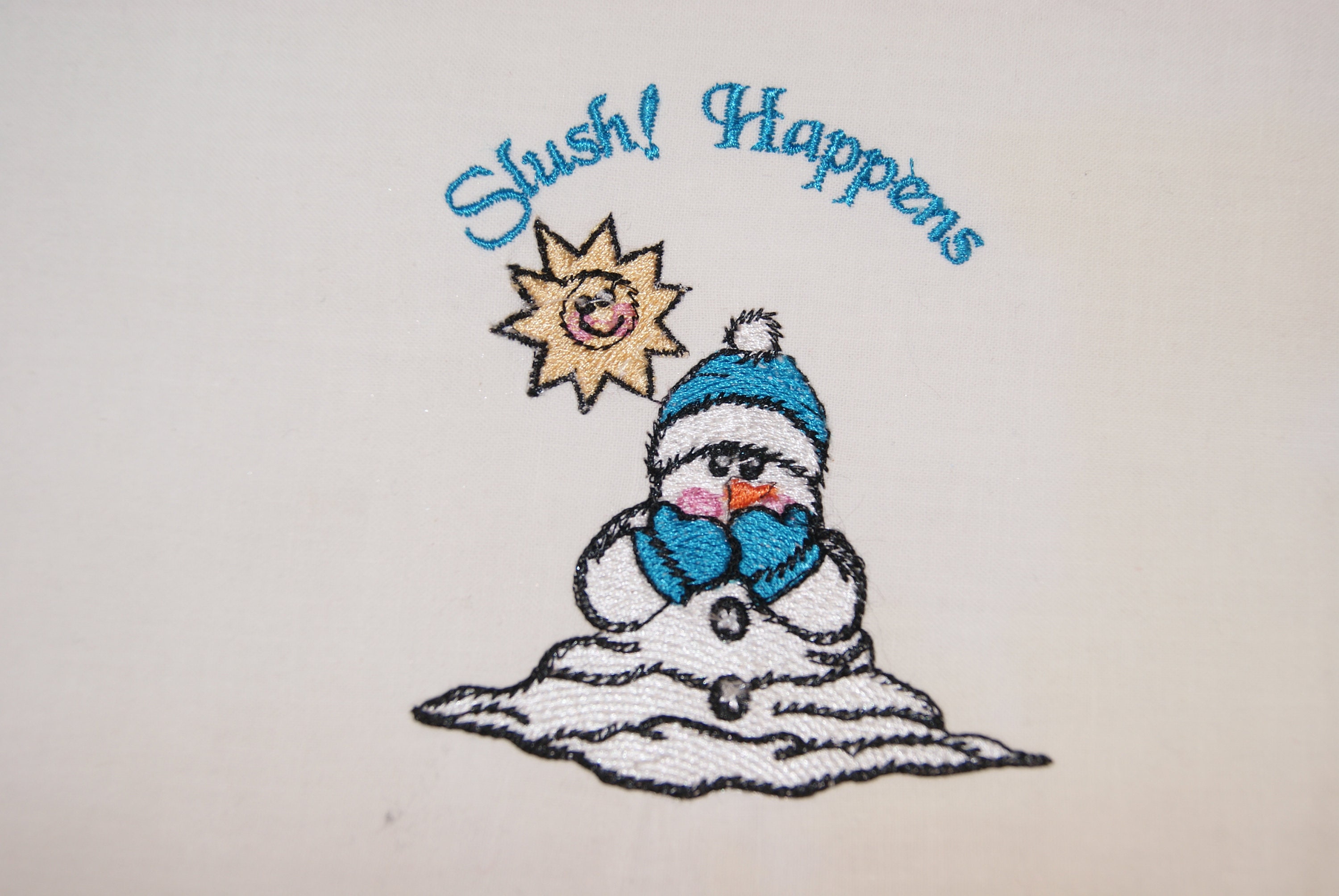 Snowman Toilet Paper Embroidery Digital Design Slush Happens | Etsy
