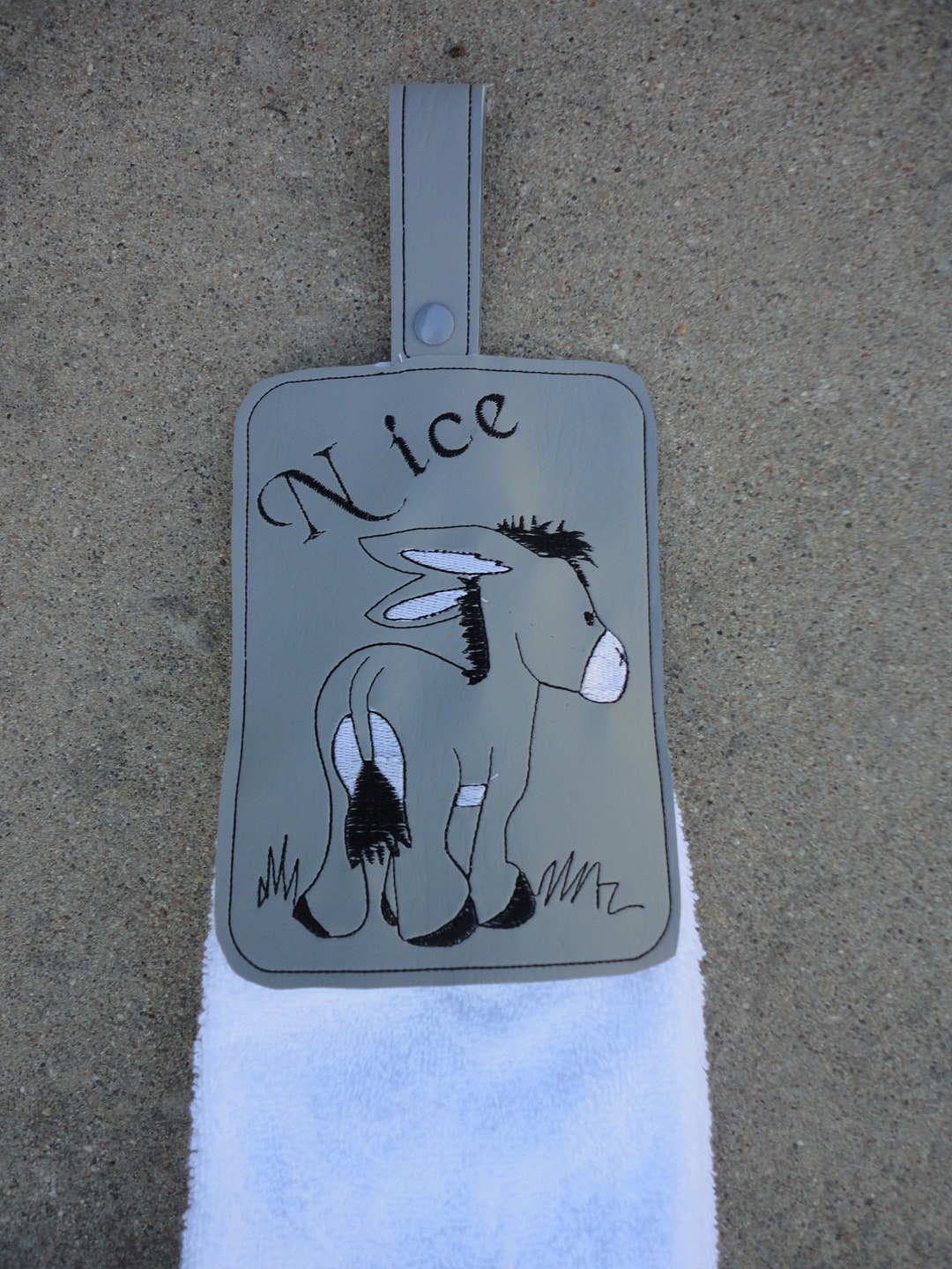 Towel Holder Donkey Nice Vinyl Towel Topper Embroidery Design - Etsy