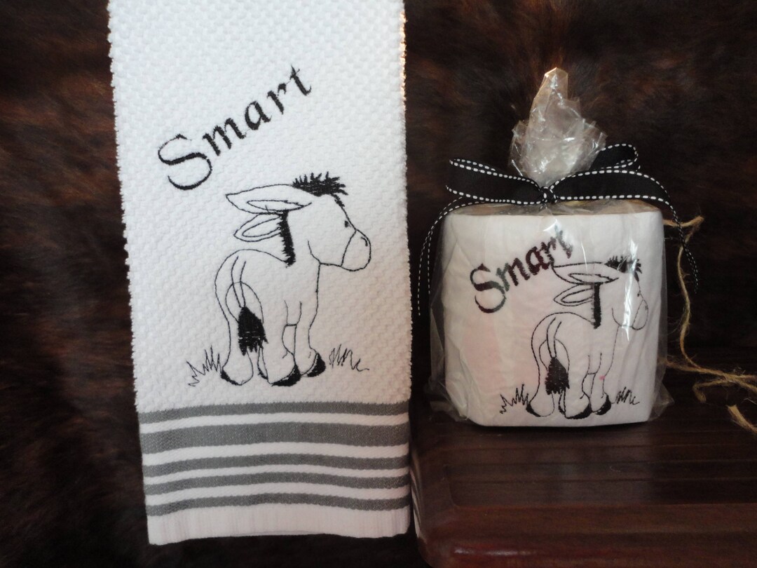 Donkey Butt Ass Toilet Paper Embroidery Design Smart Ass Digital 4x4 ...