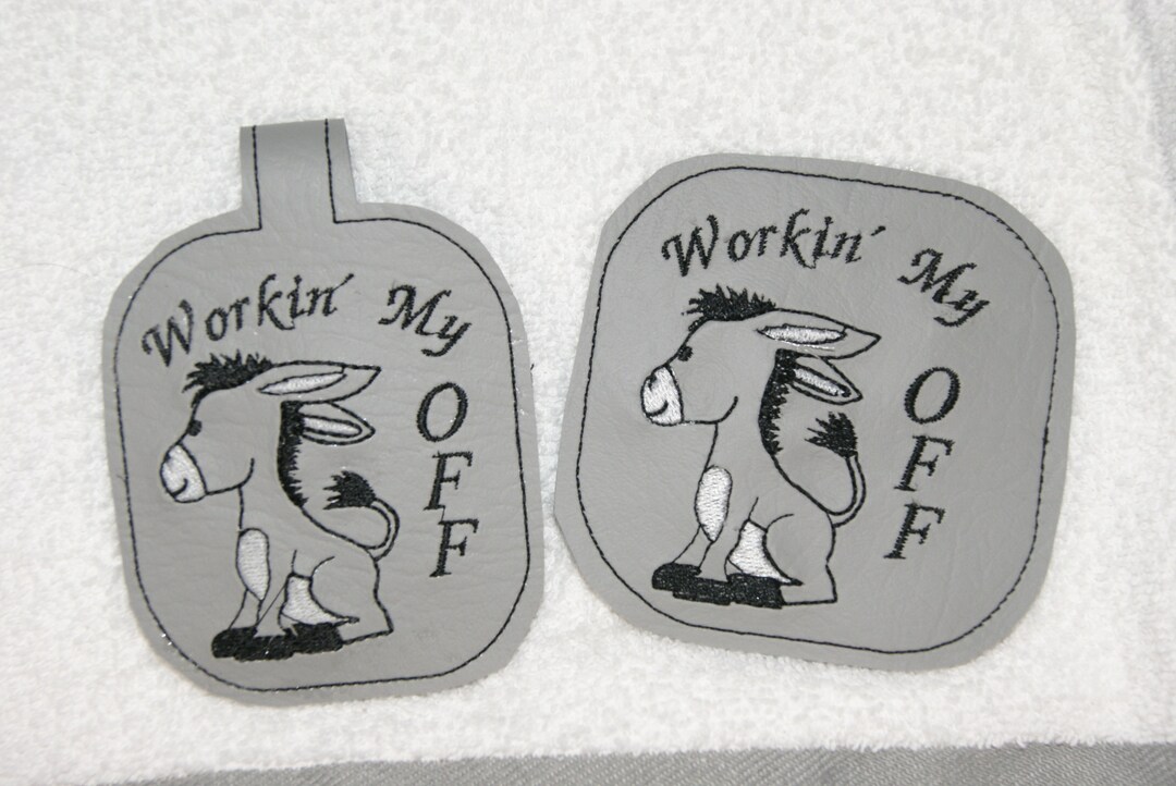 Key Fob Donkey Workin Working My Ass off Card Carrier Magnet Holder ...