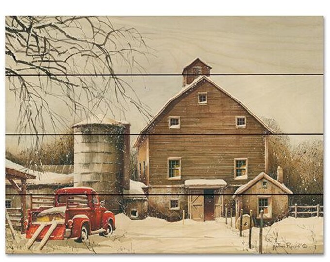 Barn Wall Art Barn Painting Wood Barn Print Landscape | Etsy