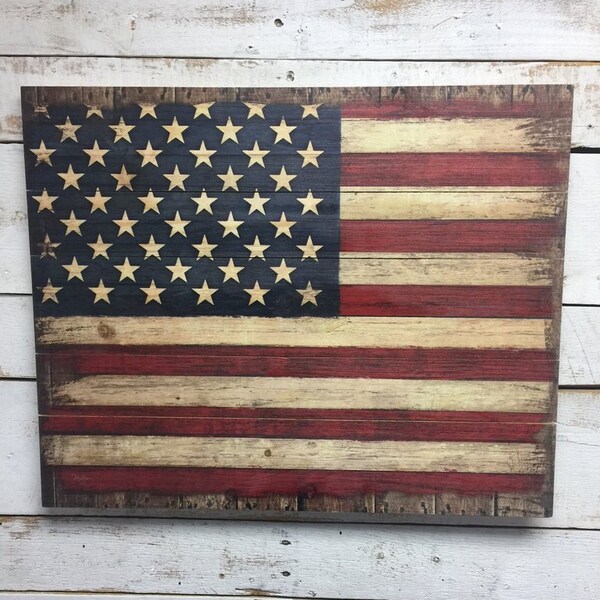 Rustic American Flag - Etsy