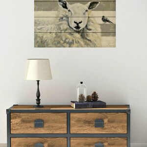 Sheep Painting Sheep Sign Farm Animals Art Sheep Nursery Wood Sign ...