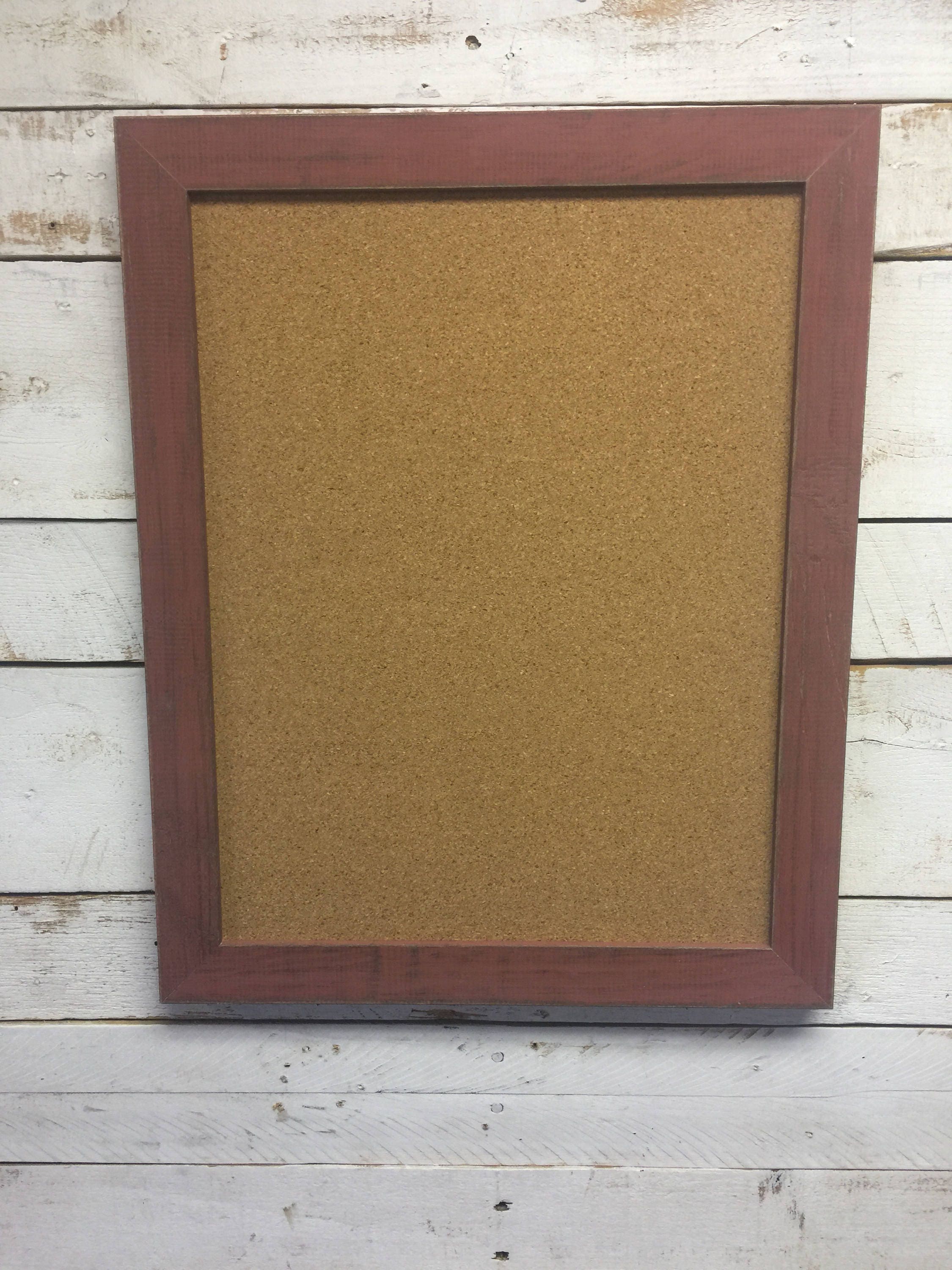 Rustic Cork Board Cork Board Framed Cork Board Bulletin Etsy