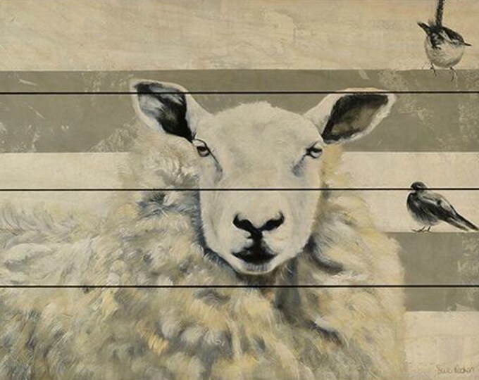 Sheep Painting Sheep Sign Farm Animals Art Sheep Nursery Wood Sign ...