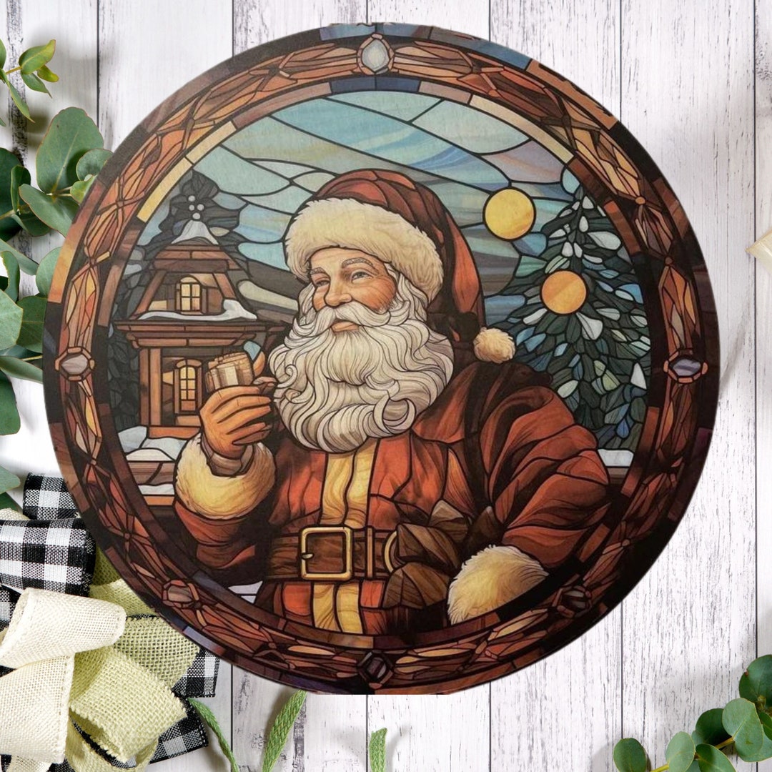 Santa Face Christmas Front Door Merry Christmas Santa Front Door Front ...