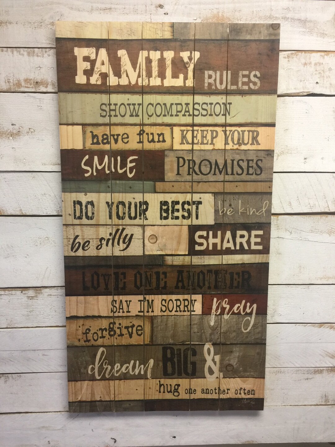 Family Sign Family Rules Sign House Rules Sign Dining Room Wall Art ...