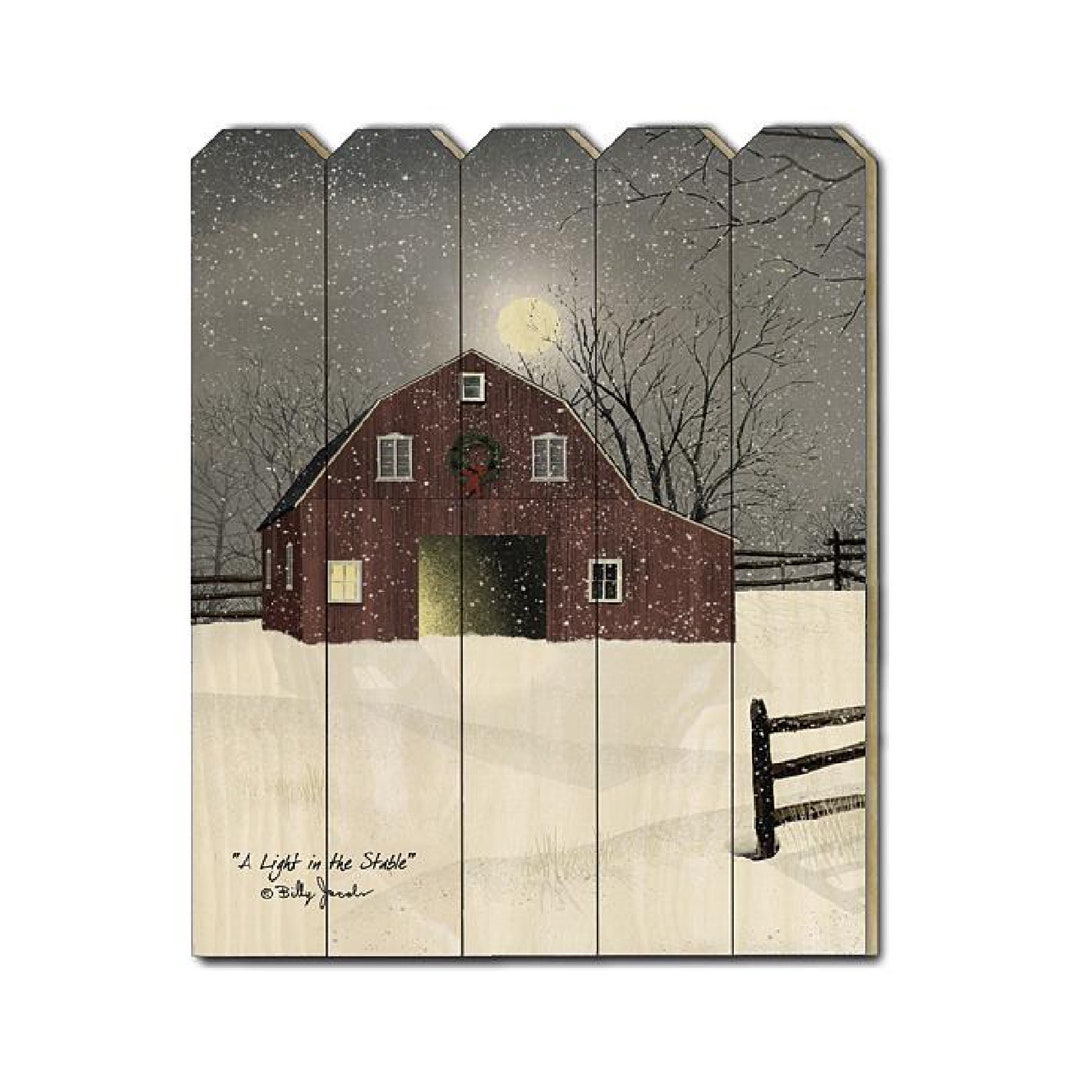 Red Barn Sign A Light in the Stable Sign Billy Jacobs Sign Primitive ...