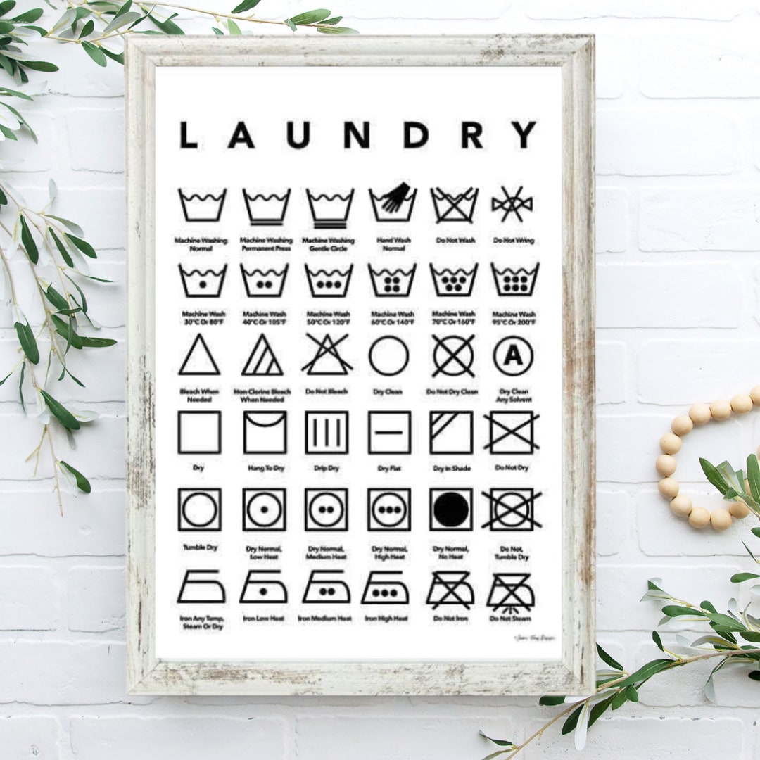 Laundry Symbols Laundry Sign Laundry Symbols Chart Laundry Guide ...