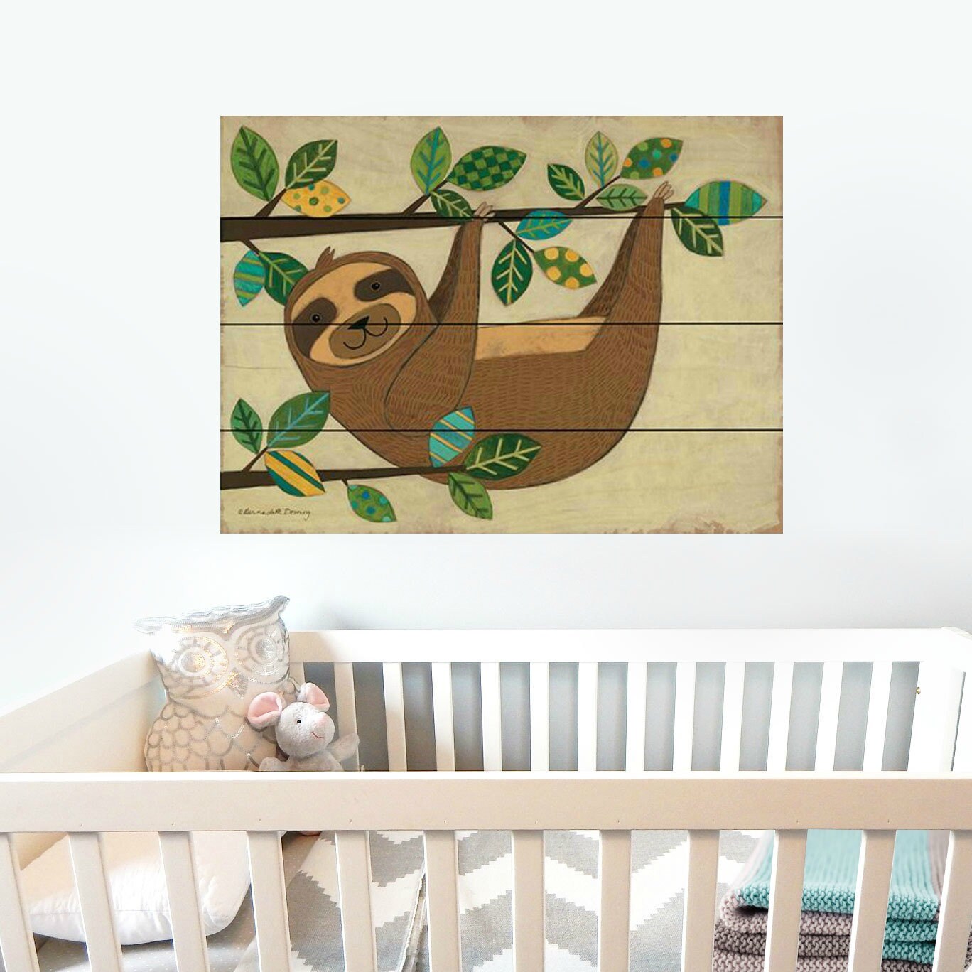 Sloth Wall Art Sloth Sign Nursery Wall Decor Pallet Wood | Etsy