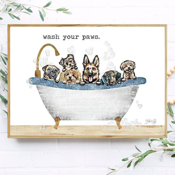 Dog Bathroom Sign - Etsy