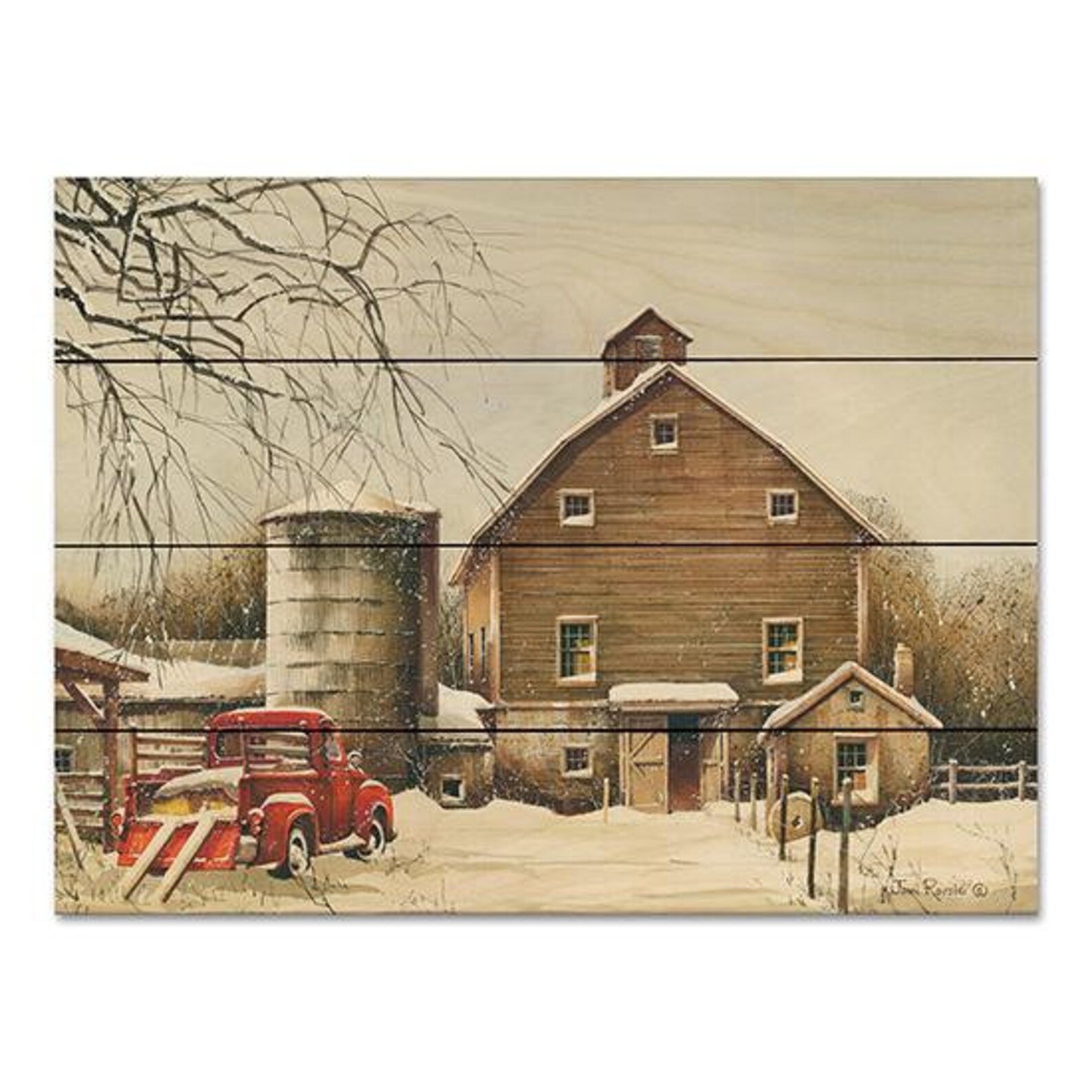 Barn Wall Art barn Painting Wood Barn Print Landscape - Etsy