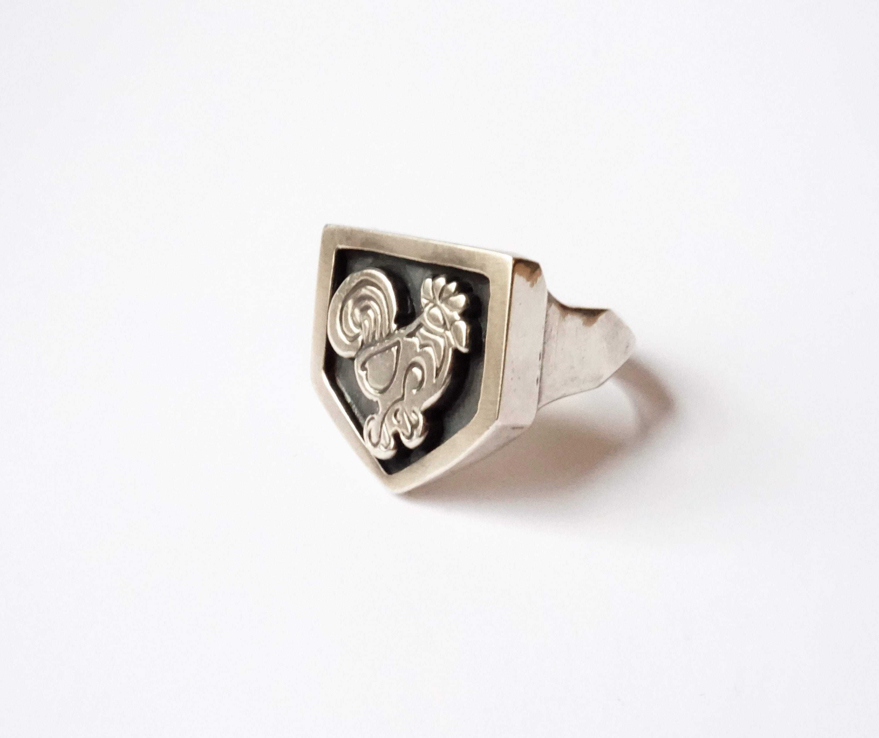 Sterling Silver Chicken Rooster Ring Rooster Chicken Cock - Etsy España