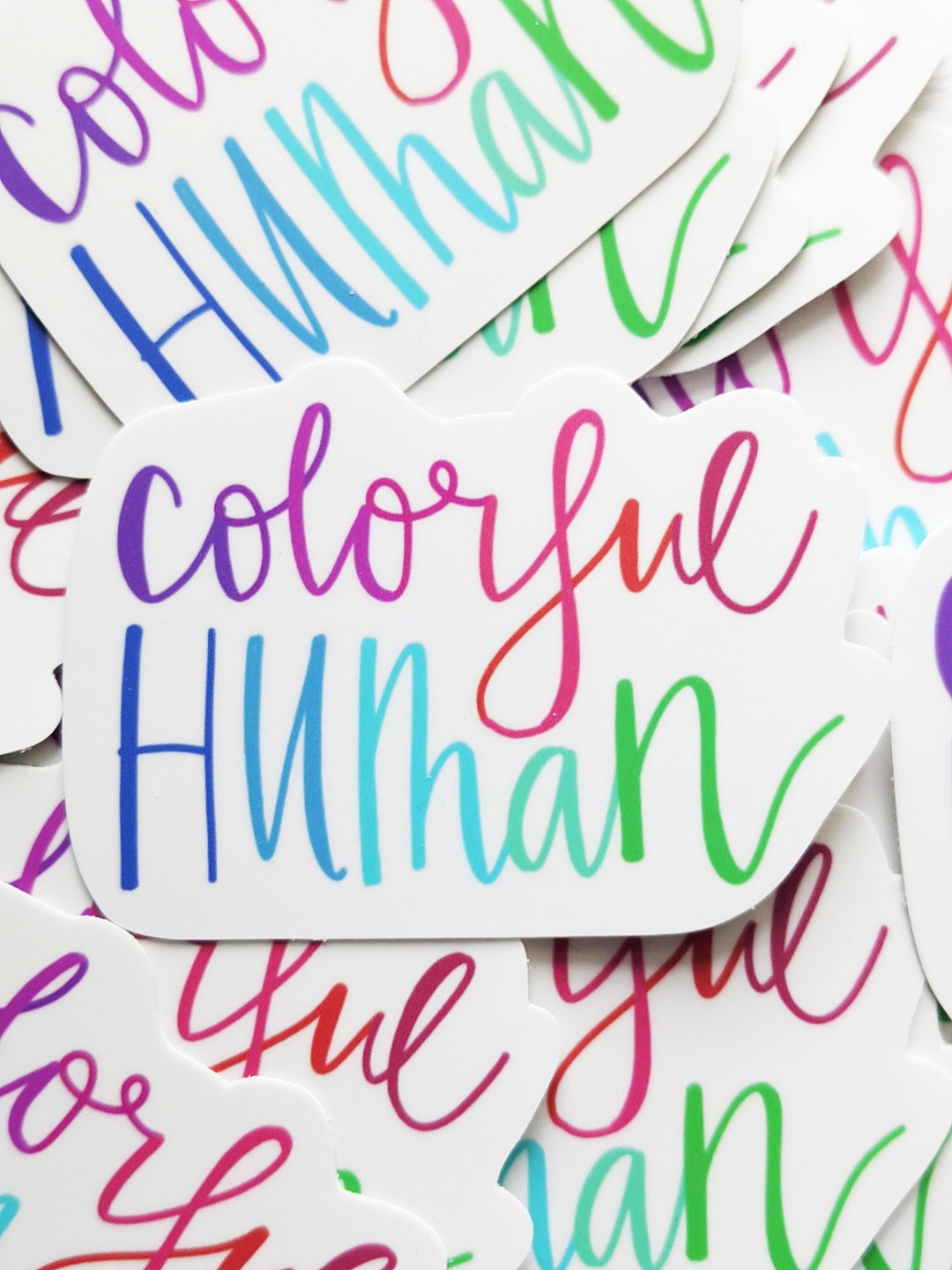 Colorful Human Weatherproof Laptop Sticker 3x3 Sticker - Etsy