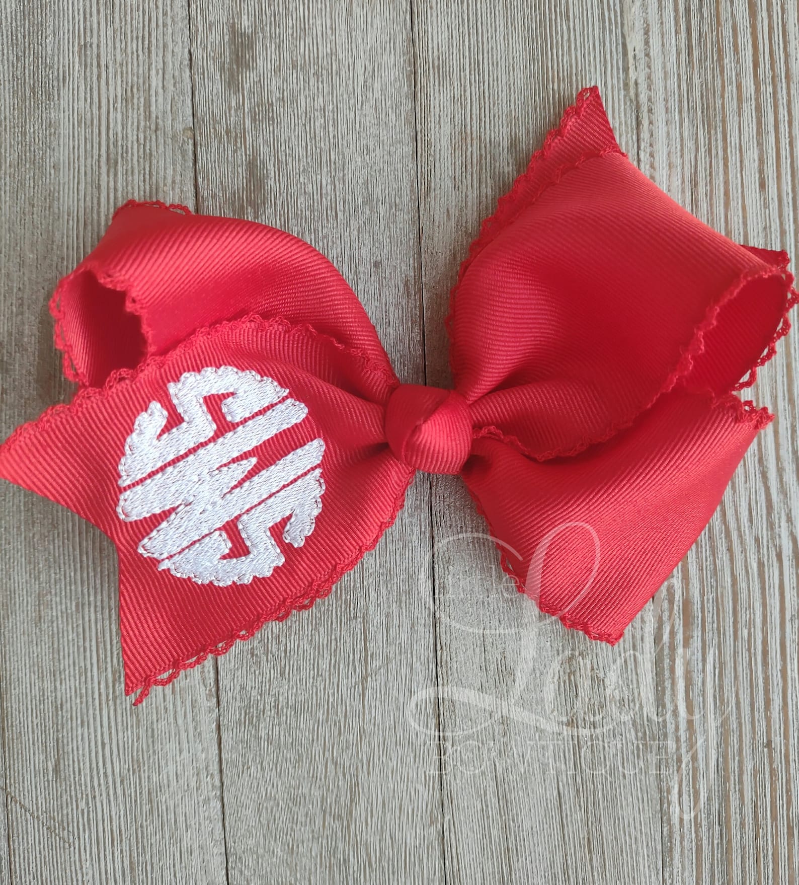 Monogrammed Hair Bow – Personalized Initial Hairbow, Boutique Handmade ...