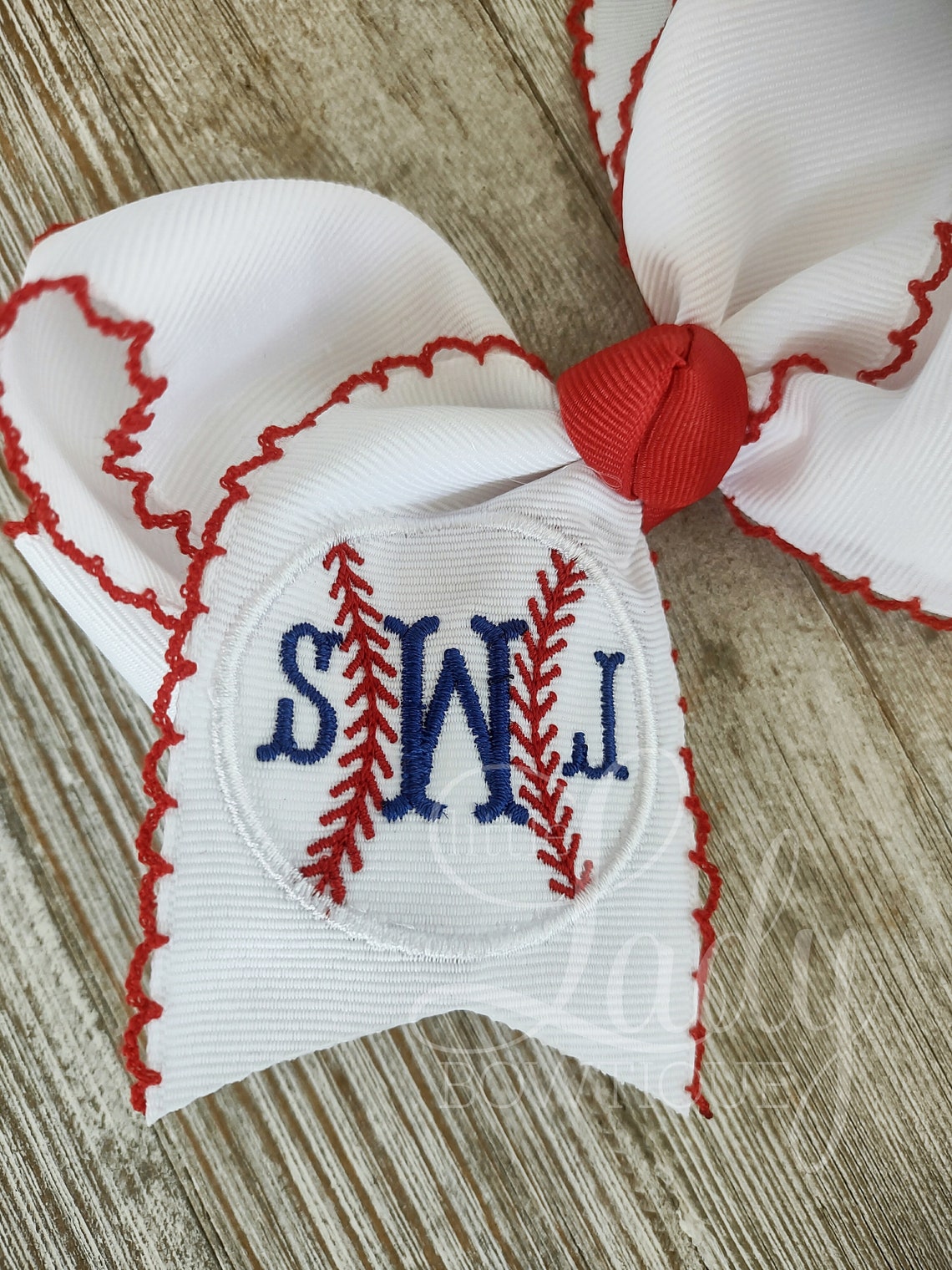 Monogram Baseball Hair Bow – Personalized Sports Hairbow - Etsy