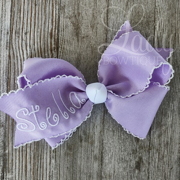 Monogrammed Hair Bow - Etsy