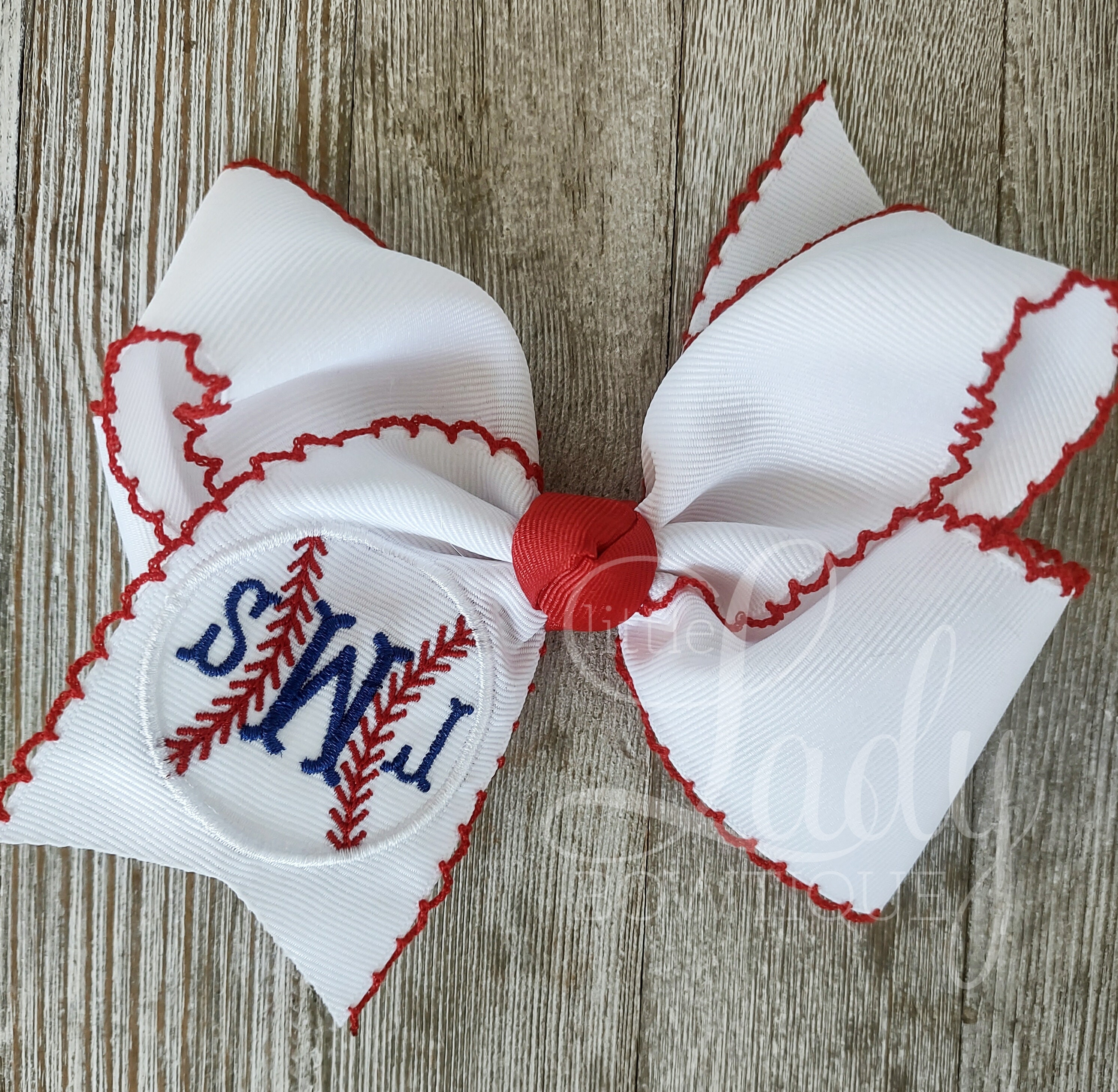 Monogram Baseball Hair Bow – Personalized Sports Hairbow - Etsy