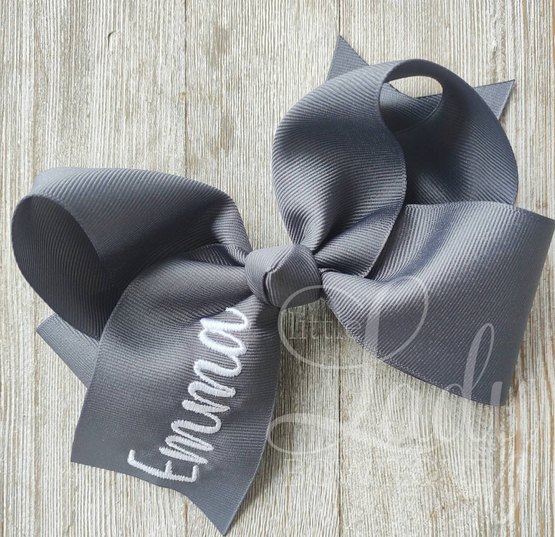 Monogrammed Hair Bow – Personalized Name, Modern Farmhouse Font - Etsy