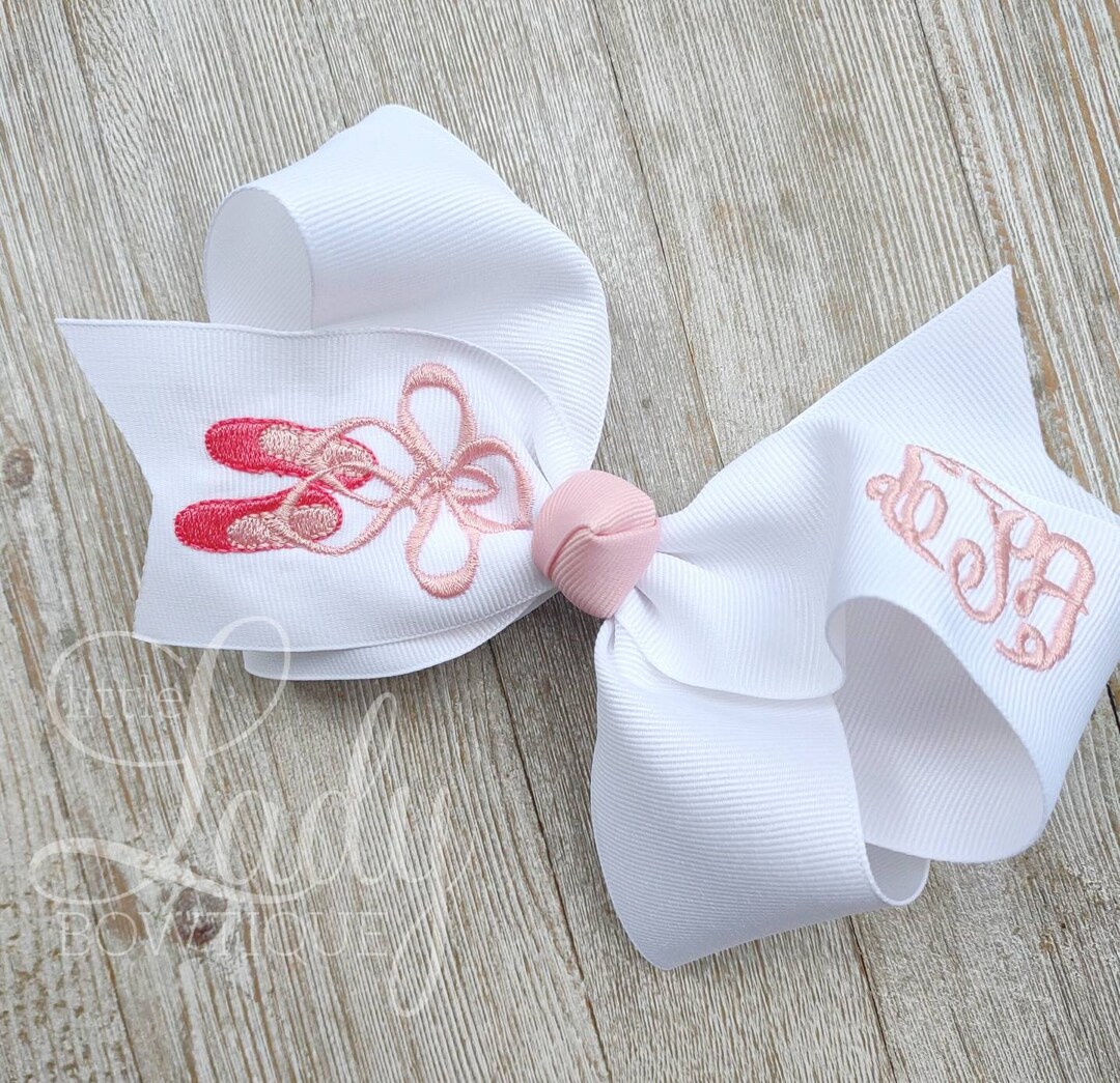 Specialty Double Monogram Bow Custom Double Monogram Monogrammed ...