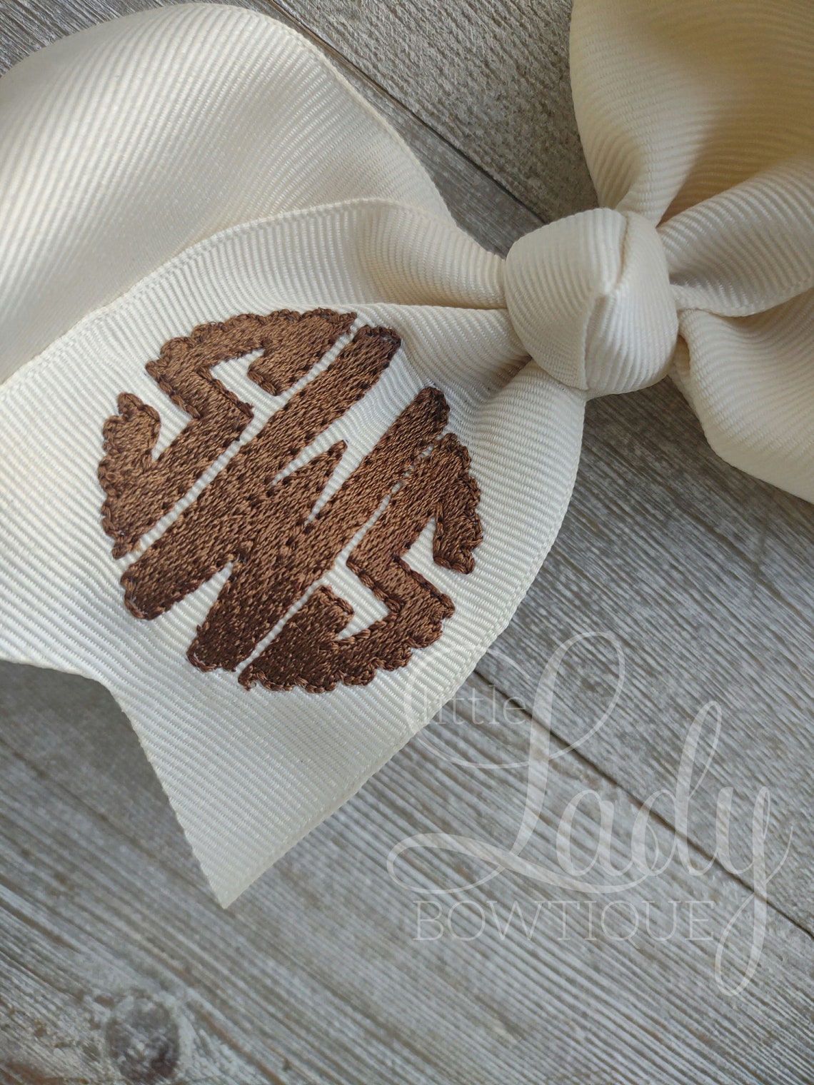 Monogrammed Hair Bow – Personalized Initial Hairbow, Boutique Handmade ...