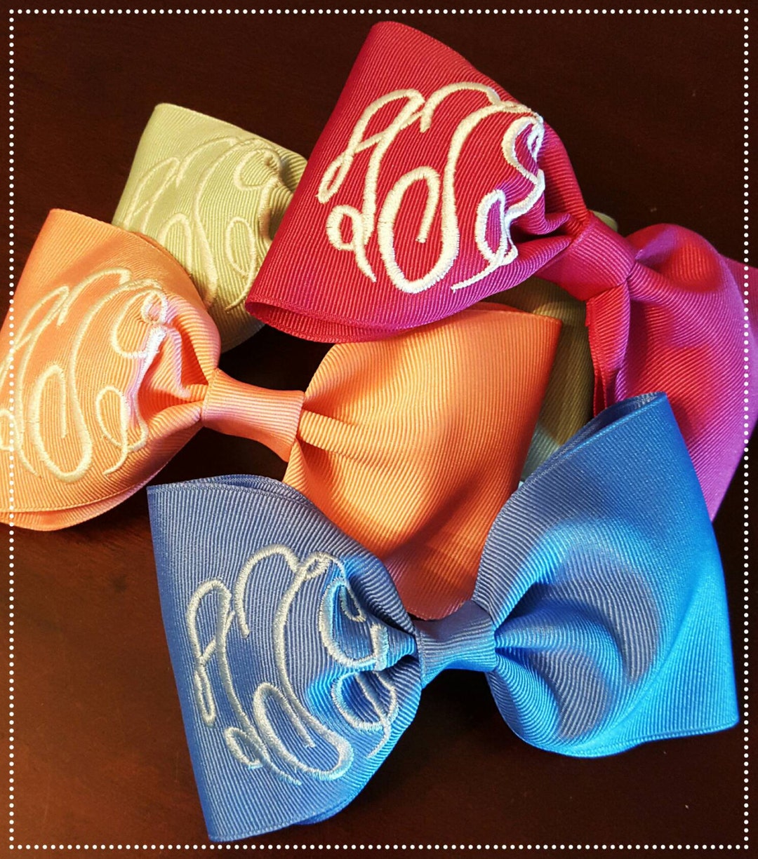 Large Monogram Hair Bow Bundle-monogram Hair Bows- Bowtie Hair Bow ...