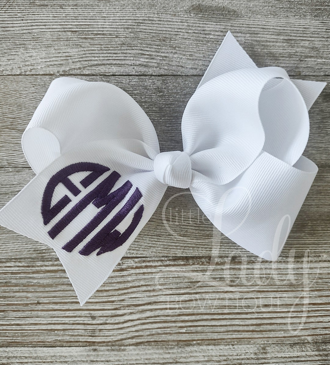 Monogrammed Hair Bow-personalized Hair Bow- School Bows- Baby Hair Bows ...