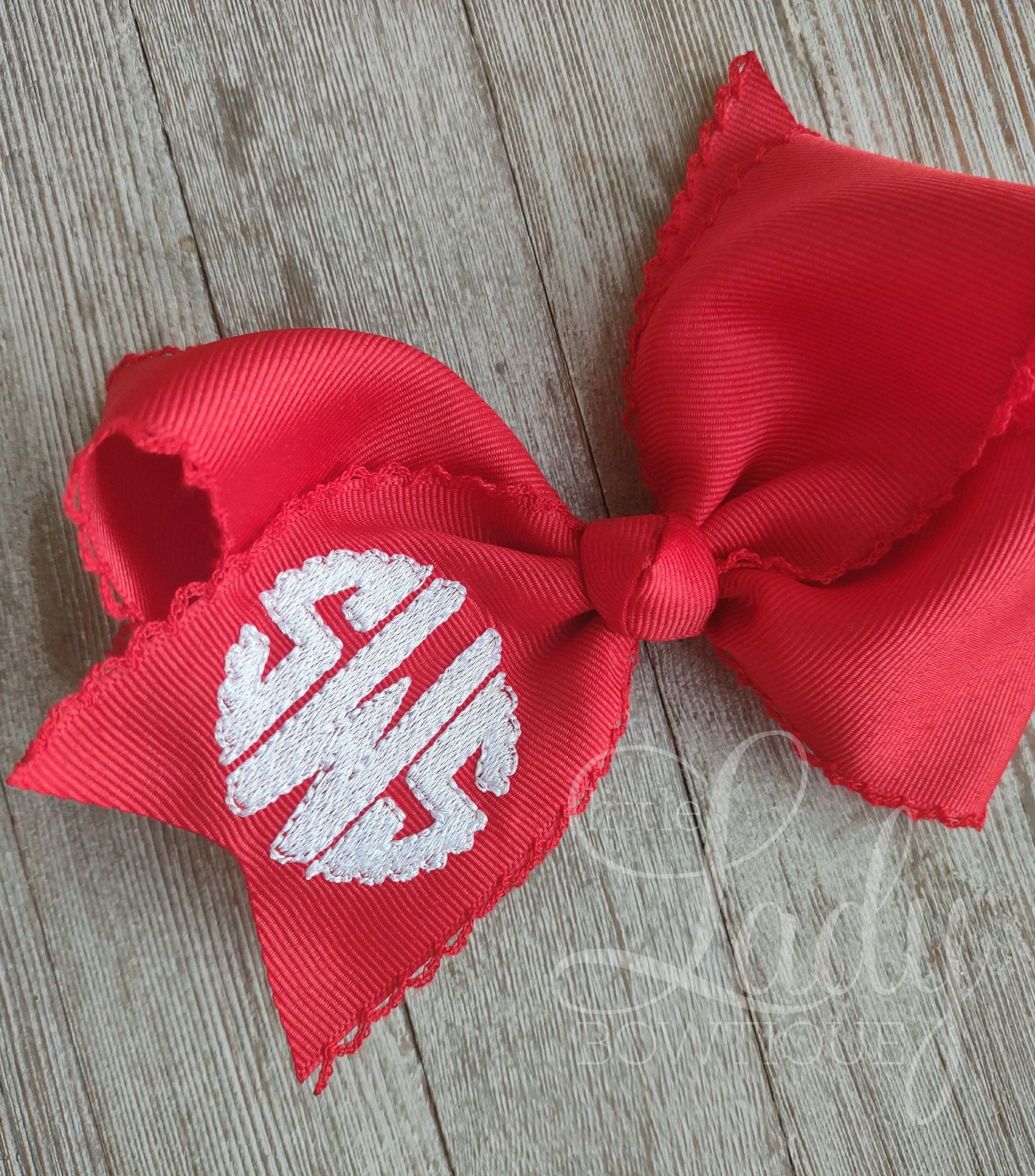 Monogrammed Hair Bow – Personalized Initial Hairbow, Boutique Handmade ...