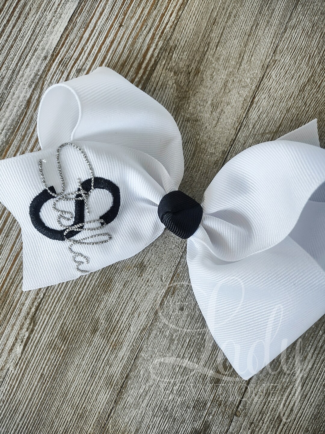 Monogrammed Hairbow- Hair Bow With Name- Monogrammed Custom Hairbows ...