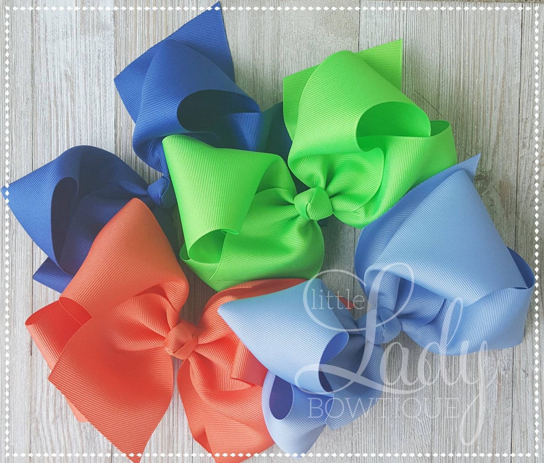 Jumbo Hair Bows - Set of 4, Custom Color School Bows - Etsy