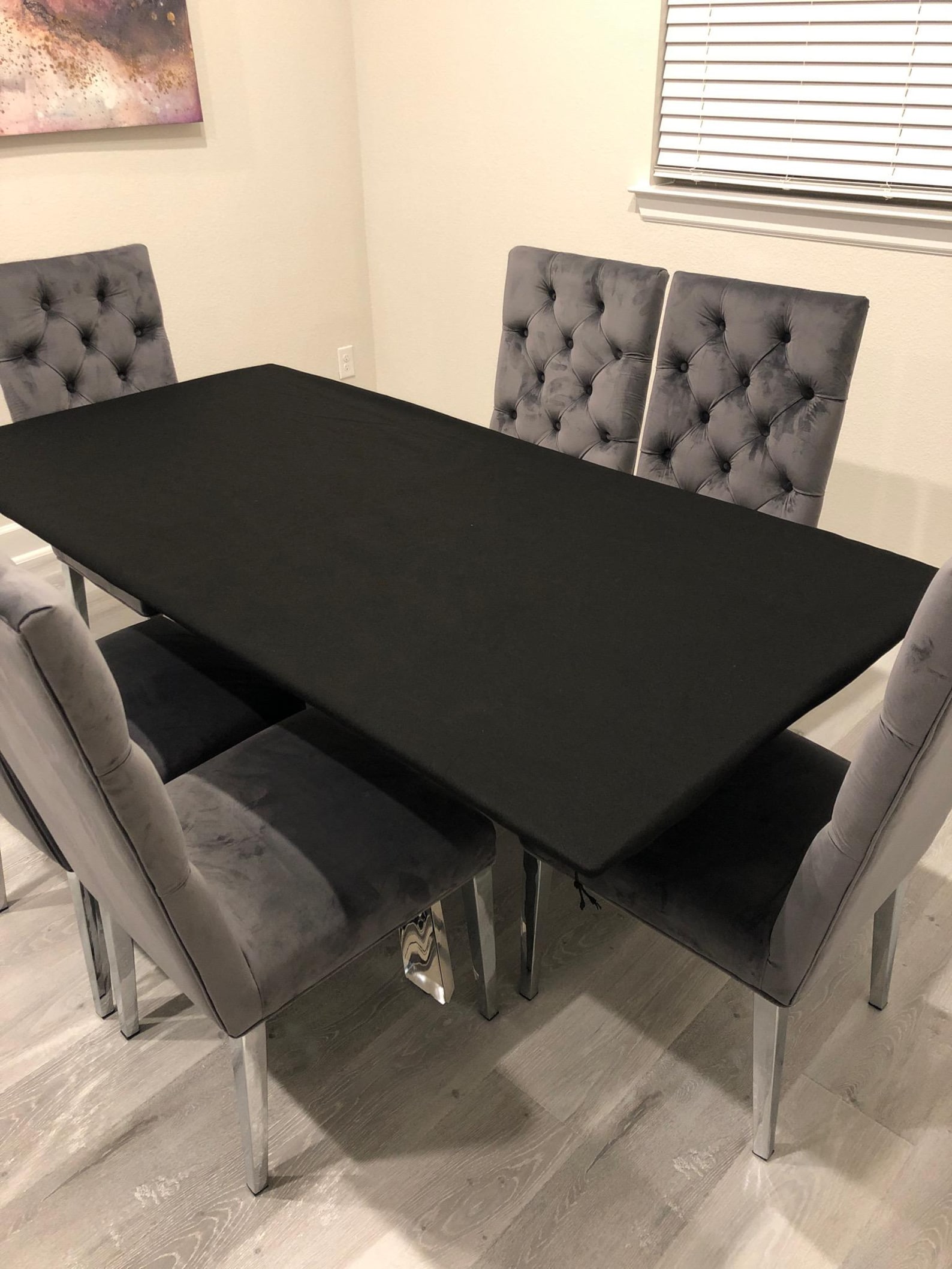 Felt Table Cover for Rectangle, Wood, Kitchen Style or Lifetime Tables ...