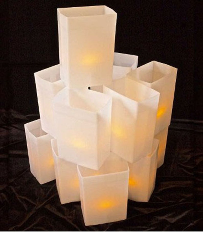 FLIC Luminary Hard Shell: Set of 12 White Luminaries, xtrabrite LED Tea ...