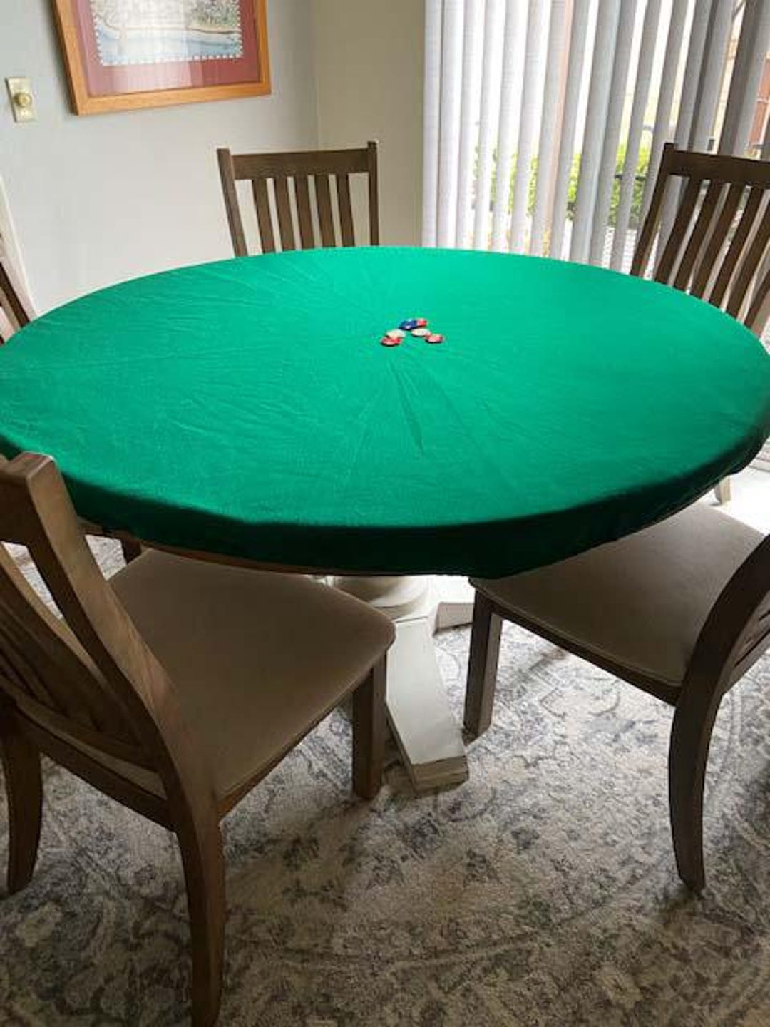 Felt Poker Table Cover for Round Tables up to 66" — Perfect for ...