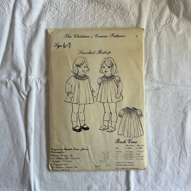 Child Smock Pattern - Etsy