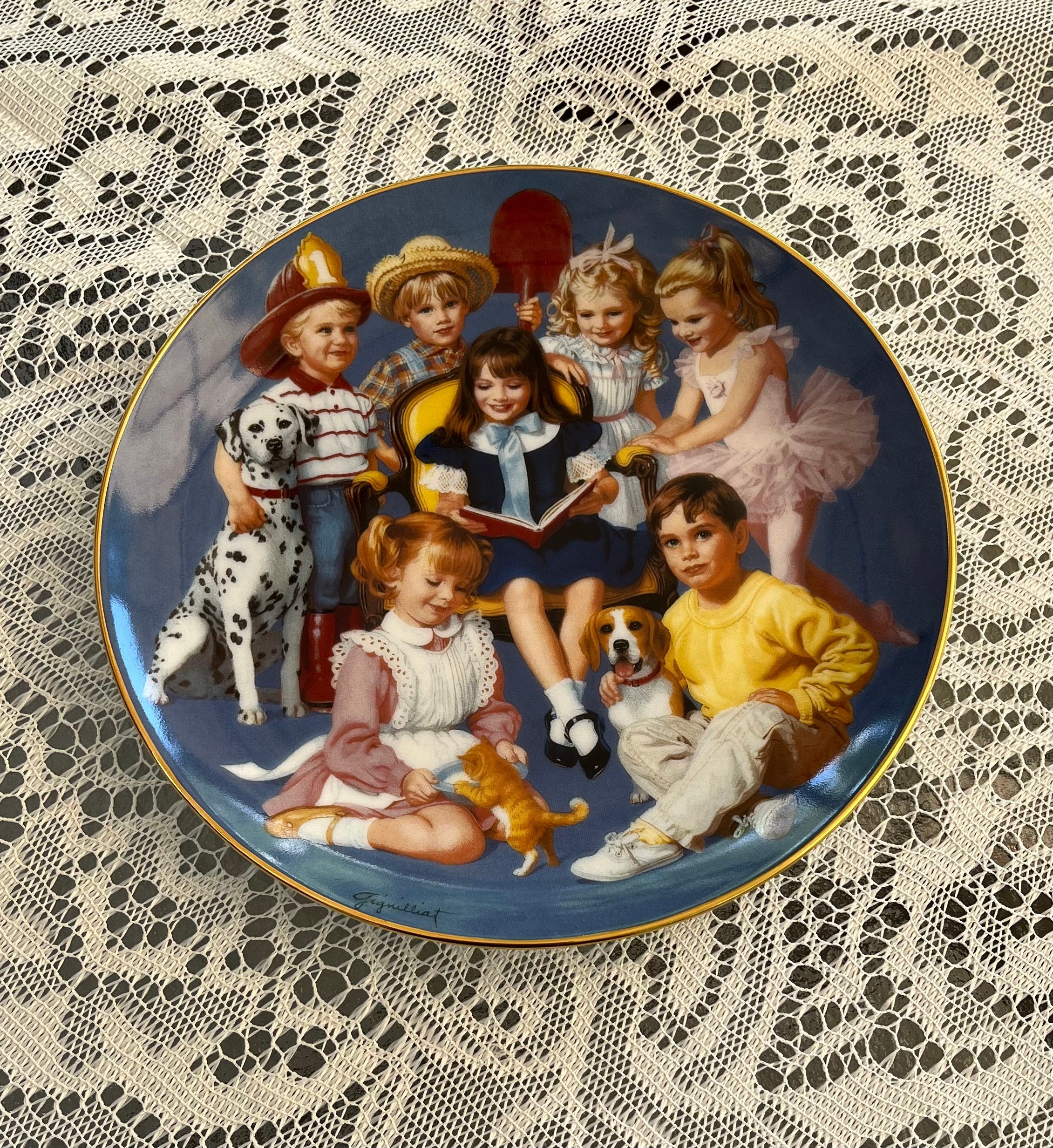 Come Gather Round Collector Plate - Etsy