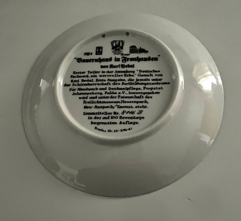 German Farmhouse Collector Plate - Etsy